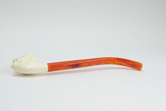 Servi Meerschaum Carved Lion Churchwarden - The Country Squire Tobacconist