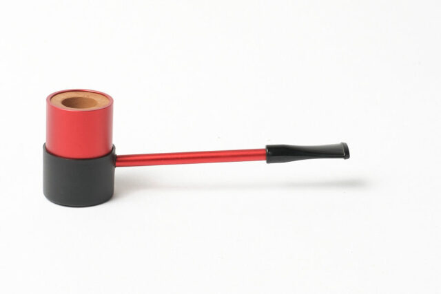 Nording Compass Metal Red Tobacco Pipe - The Country Squire Tobacconist