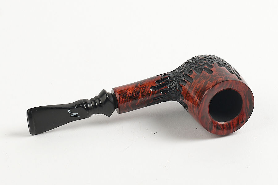 Nording Erik The Red Partially Rusticated Billiard Tobacco Pipe - The ...