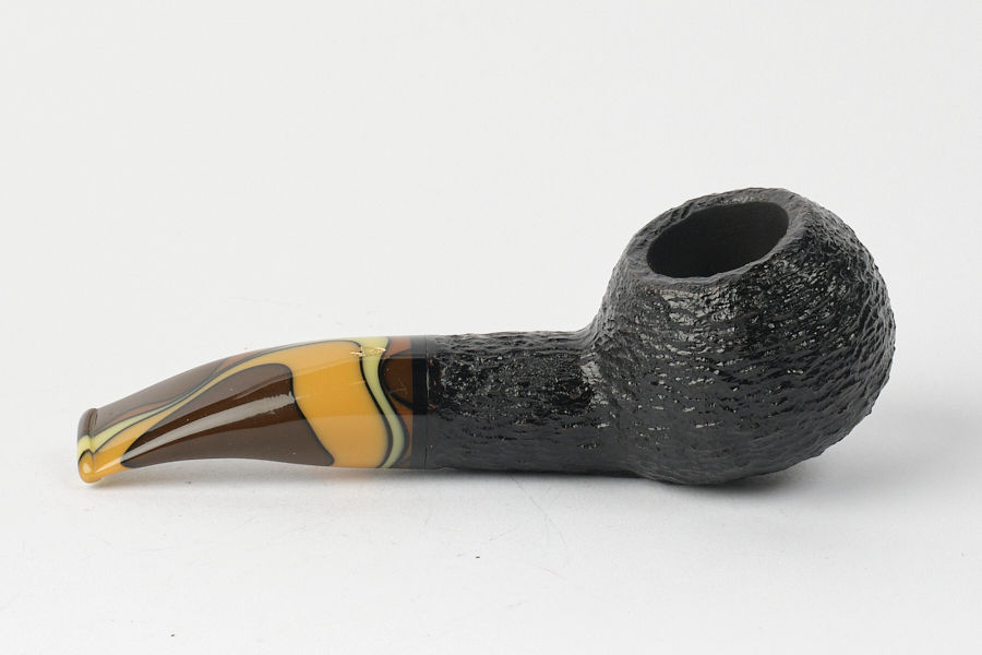 Savinelli Paloma Rusticated Black (320 KS) (6mm) Tobacco Pipe - The ...