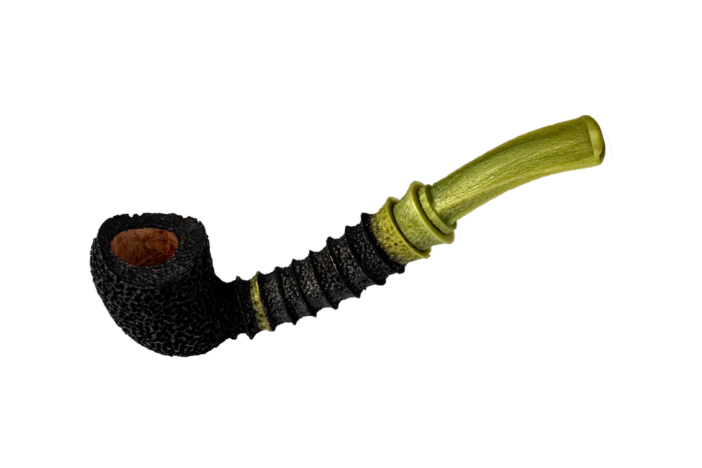 Orton Pipes Bent Rusticated Acorn with Bamboo - The Country Squire ...