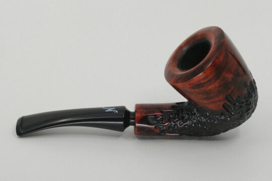 Nording Erik The Red Partially Rusticated Bent Dublin Tobacco Pipe - The Country Squire Tobacconist
