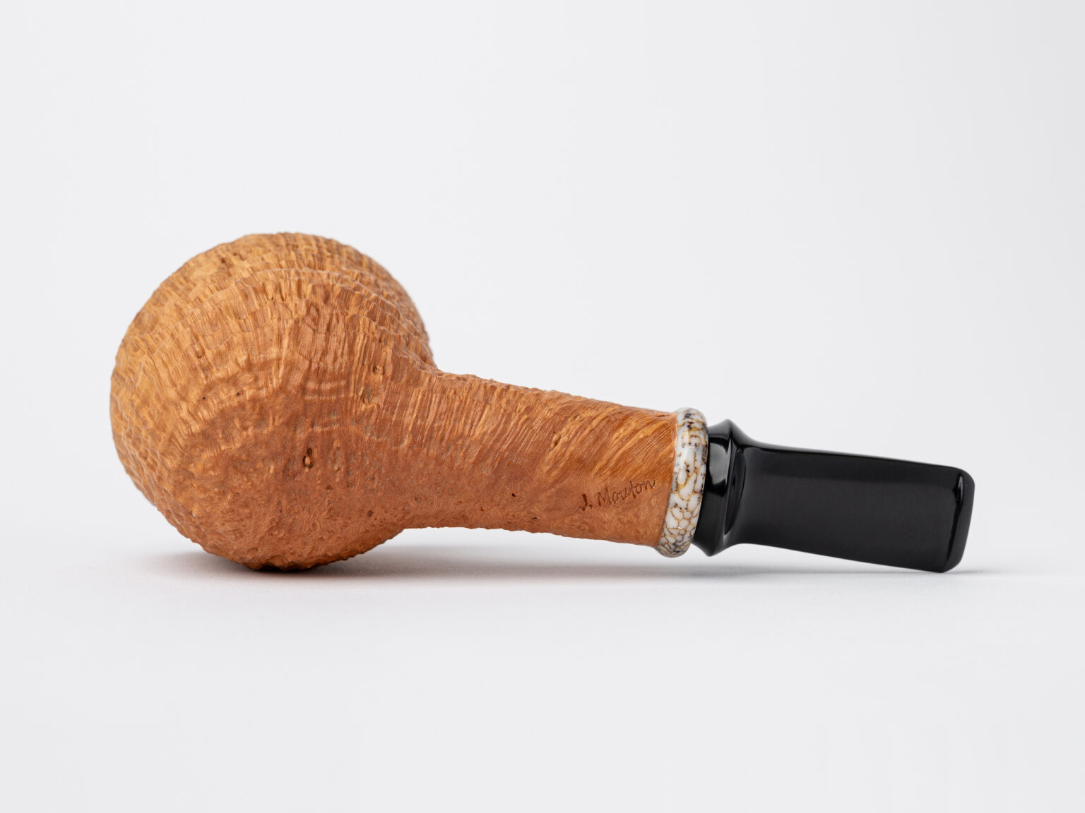 J. Mouton Sandblasted Pot w/ Fossilized Whale Spine Tobacco Pipe - The ...