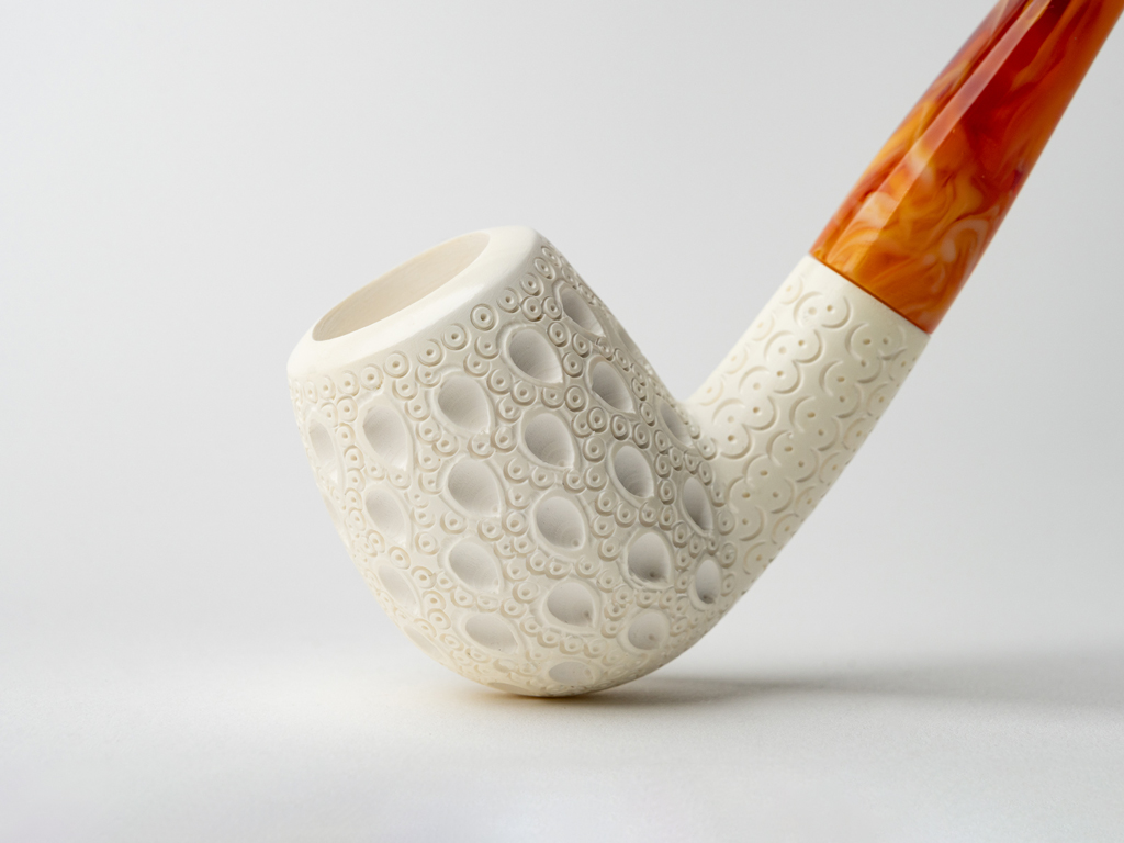Servi-Meerschaum Bent Billiard Lattice - The Country Squire Tobacconist