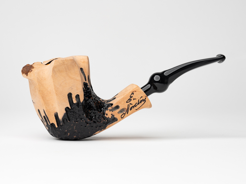 Nørding Signature Partially Rusticated Freehand Tobacco Pipe - The ...