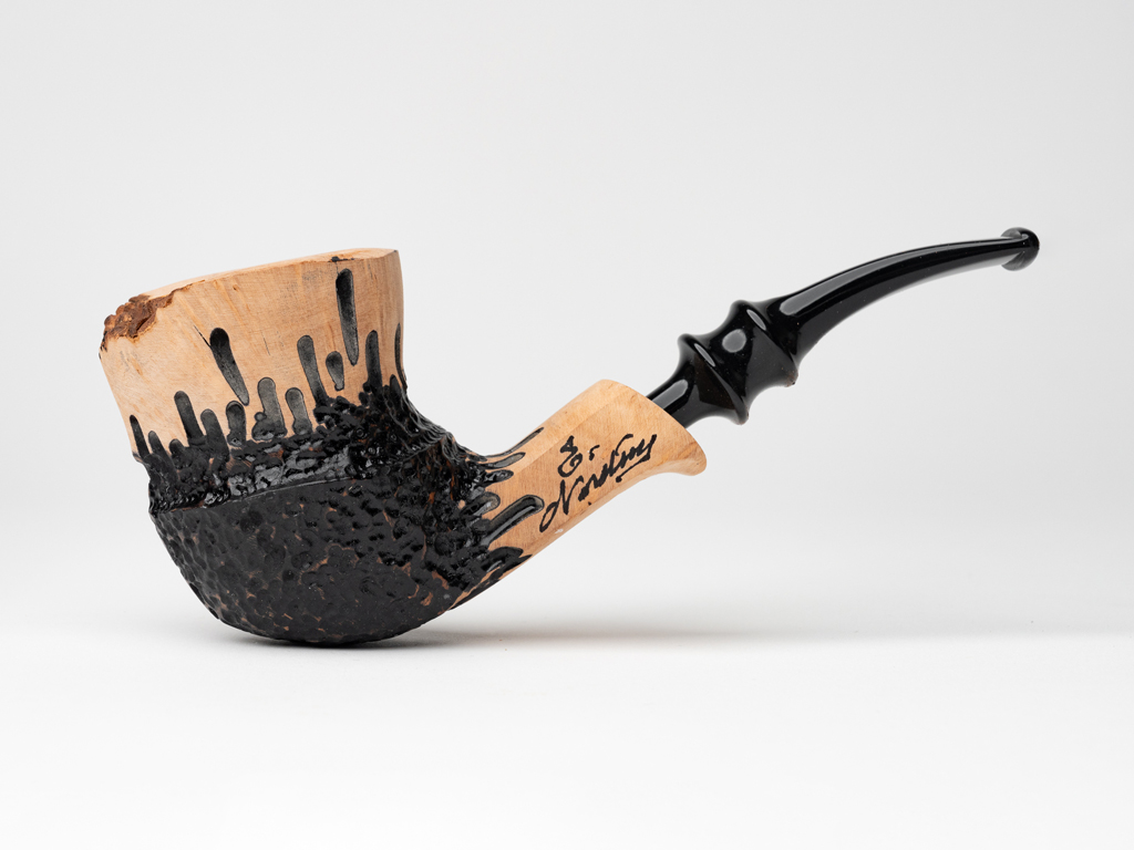 Nørding Signature Partially Rusticated Freehand Tobacco Pipe - The ...