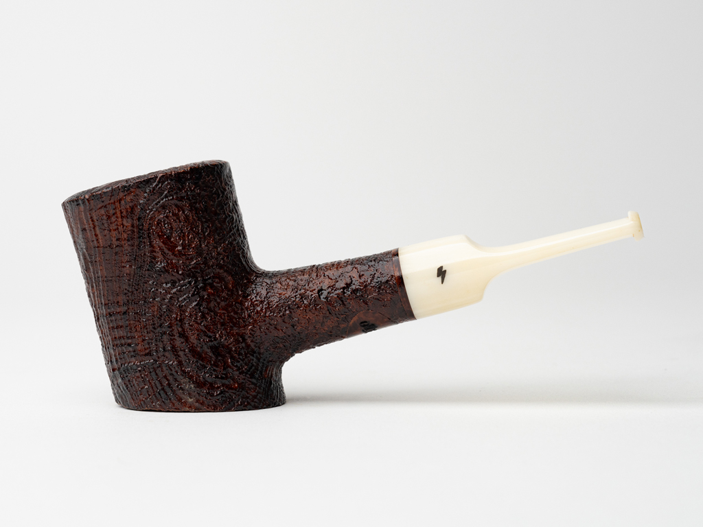 Moonshine Sandblasted Poker Tobacco Pipe - The Country Squire Tobacconist