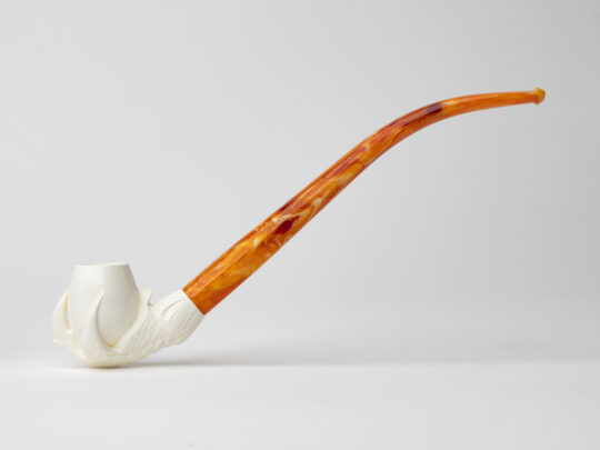 Servi-Meerschaum Carved Meerschaum Tobacco Pipe (Churchwarden) - The Country Squire Tobacconist