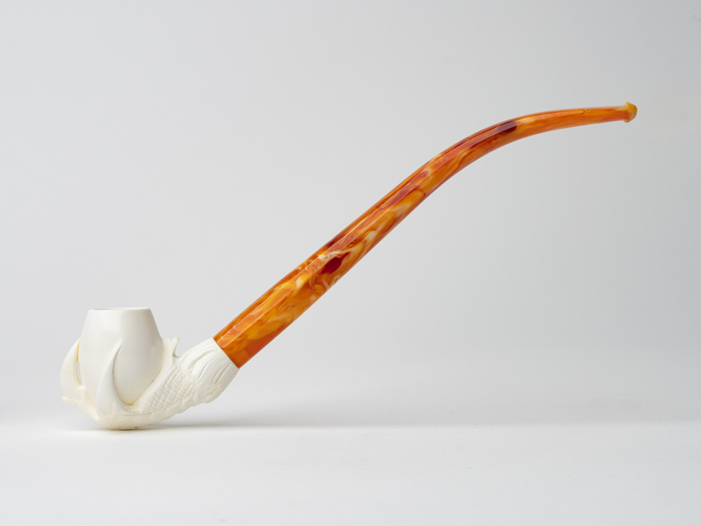 Servi-Meerschaum Carved Meerschaum Tobacco Pipe (Churchwarden) - The Country Squire Tobacconist