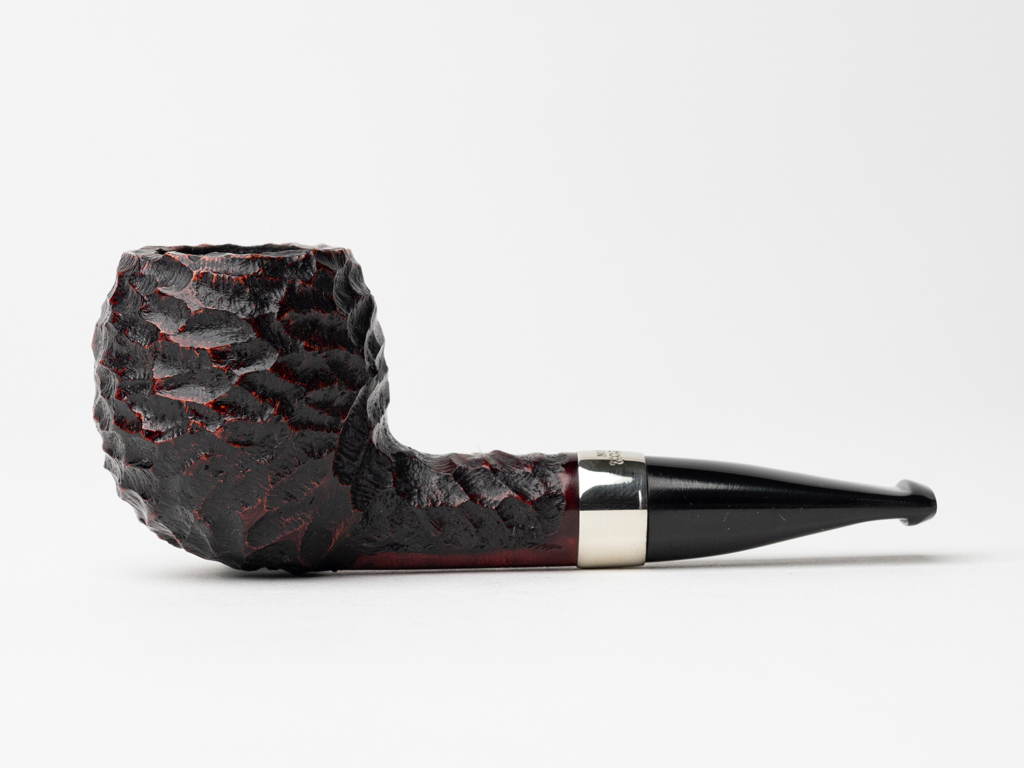 Peterson Junior Rusticated Nickel Mounted Short Apple Fishtail Tobacco ...