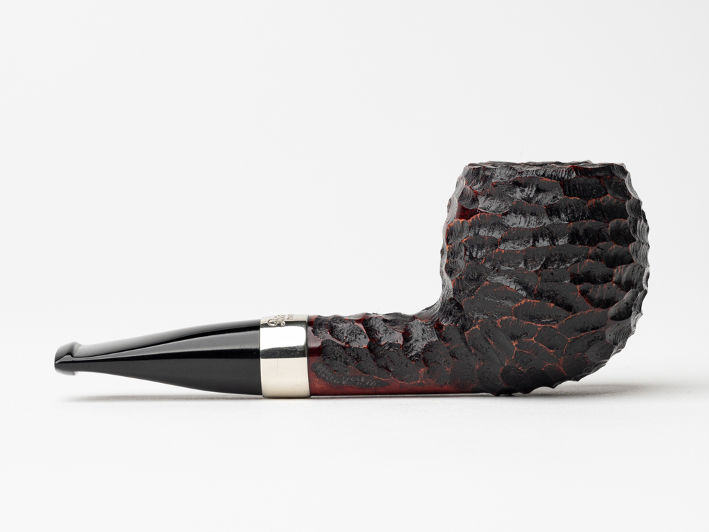 Peterson Junior Rusticated Nickel Mounted Short Apple Fishtail Tobacco ...