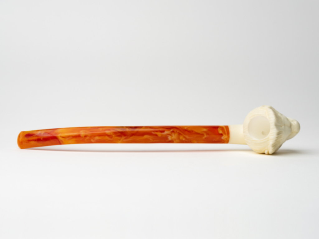 Servi-Meerschaum Carved Lion Churchwarden Meerschaum Tobacco Pipe - The Country Squire Tobacconist