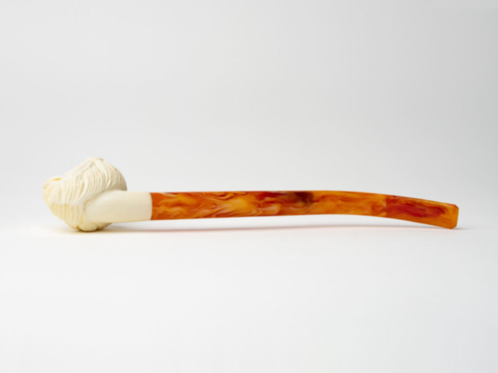 Servi-Meerschaum Carved Lion Churchwarden Meerschaum Tobacco Pipe - The Country Squire Tobacconist