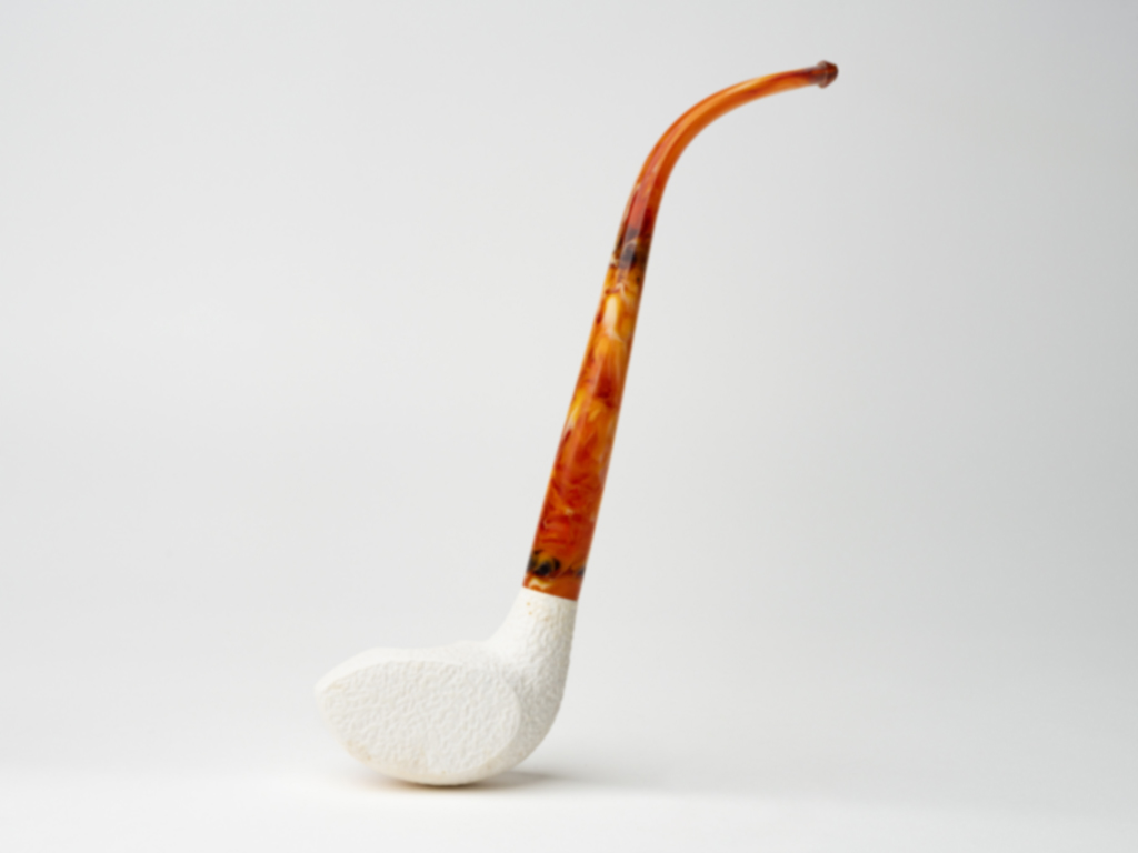 Servi-Meerschaum Rusticated Freehand Churchwarden Meerschaum Tobacco Pipe - The Country Squire ...
