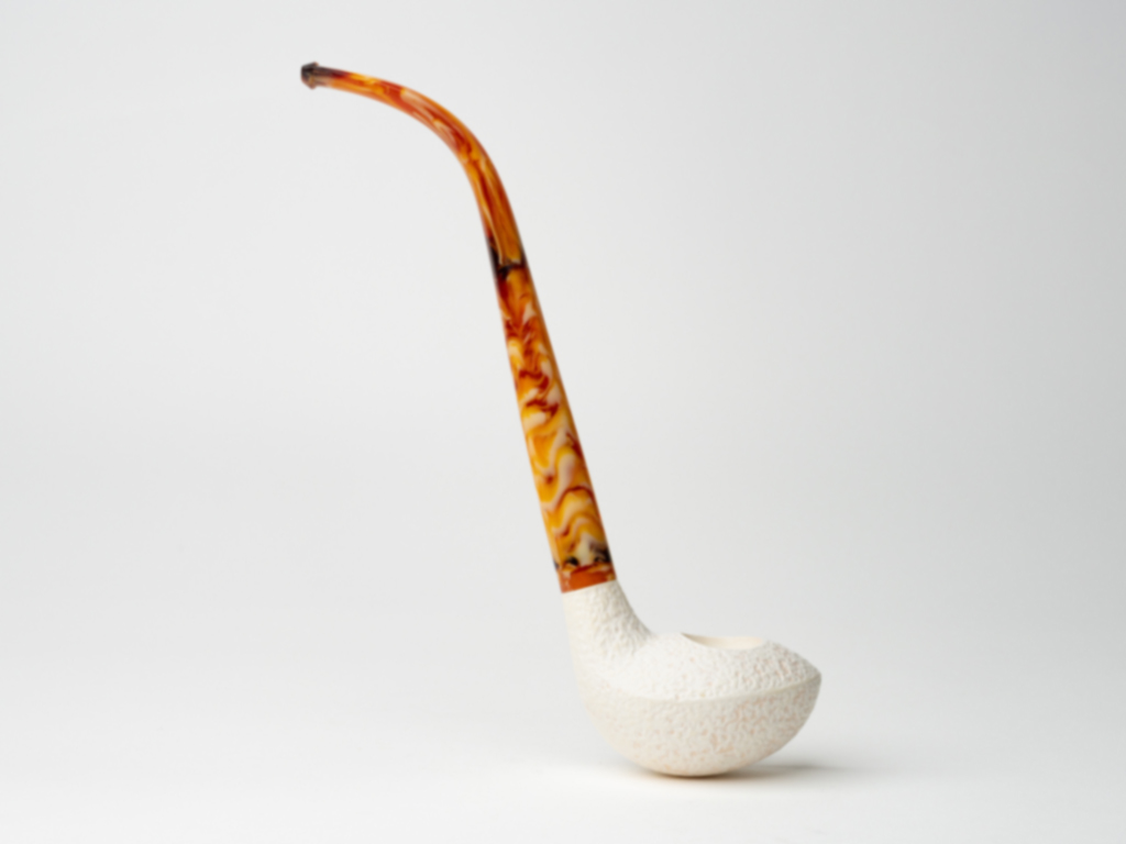 Servi-Meerschaum Rusticated Freehand Churchwarden Meerschaum Tobacco Pipe - The Country Squire ...