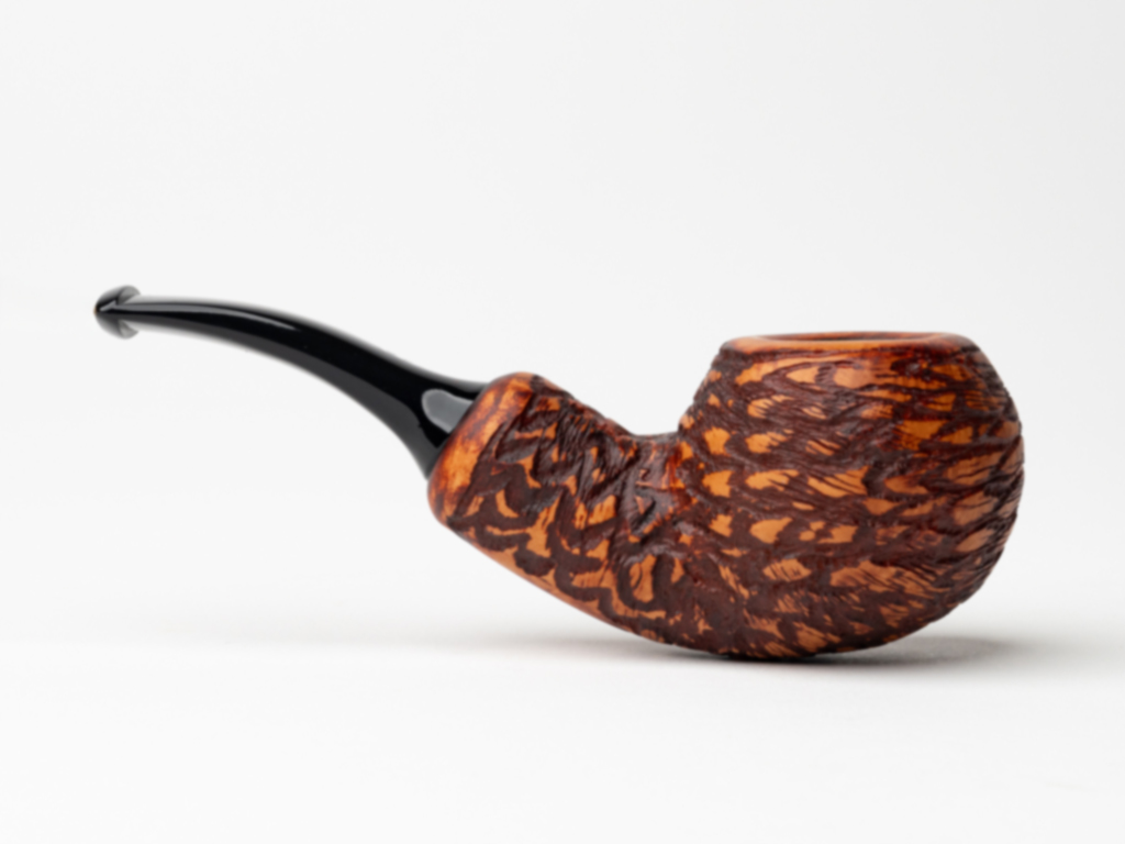 Chacom Rusticated Bent Apple Reverse Calabash Tobacco Pipe - The Country Squire Tobacconist