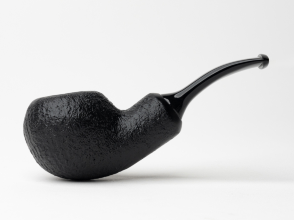 Chacom Black Sandblasted Bent Apple Reverse Calabash Tobacco Pipe - The ...