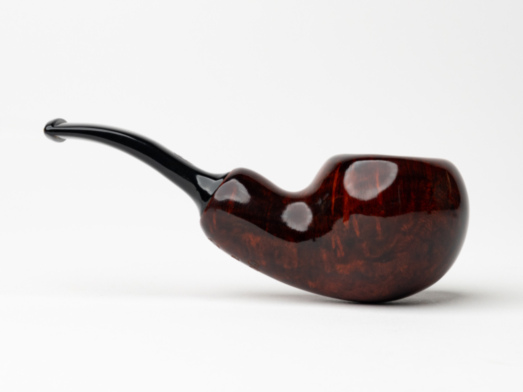 Chacom Brown Smooth Bent Apple Reverse Calabash Tobacco Pipe - The Country Squire Tobacconist