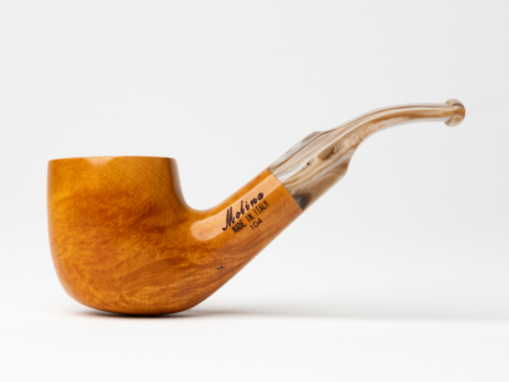 Molina Peppino Natural Bent Pot (104) (9mm) Tobacco Pipe - The Country ...