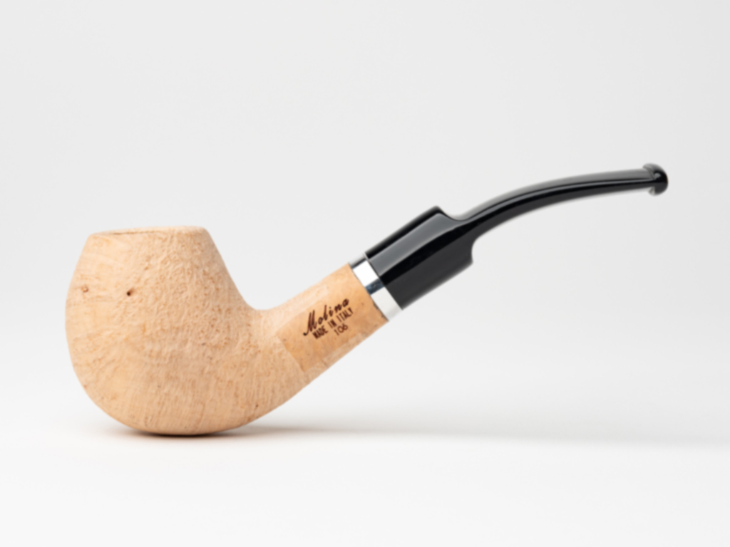 Molina Barasso Natural Sandblasted Bent Brandy (106) (9mm) Tobacco Pipe ...