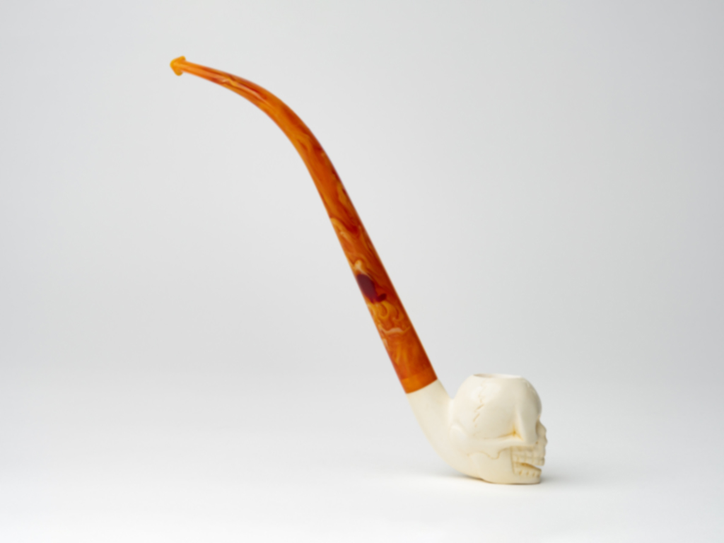 Servi-Meerschaum Carved Skull Meerschaum Tobacco Pipe - The Country Squire Tobacconist