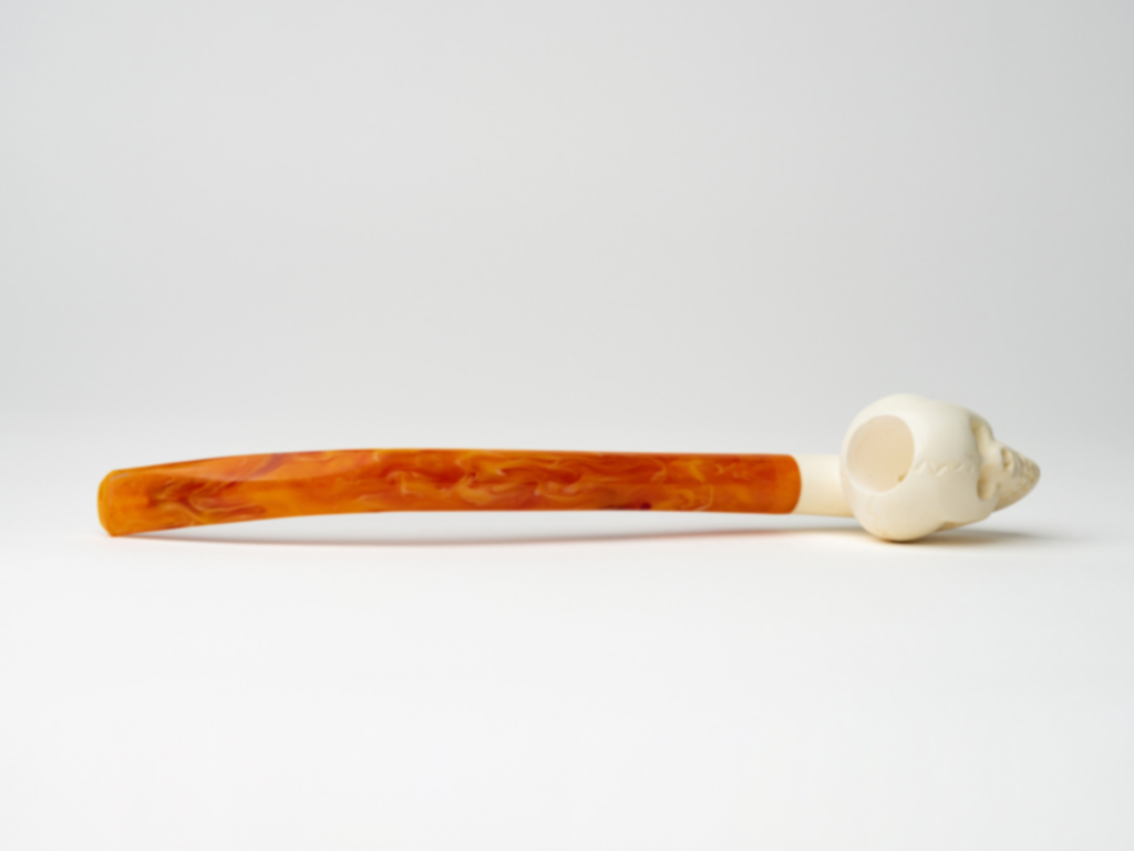 Servi-Meerschaum Carved Skull Meerschaum Tobacco Pipe - The Country Squire Tobacconist