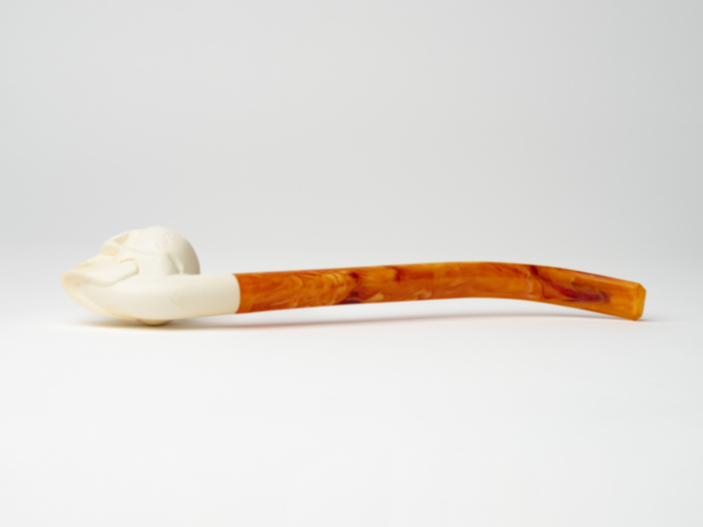 Servi-Meerschaum Carved Skull Meerschaum Tobacco Pipe - The Country Squire Tobacconist
