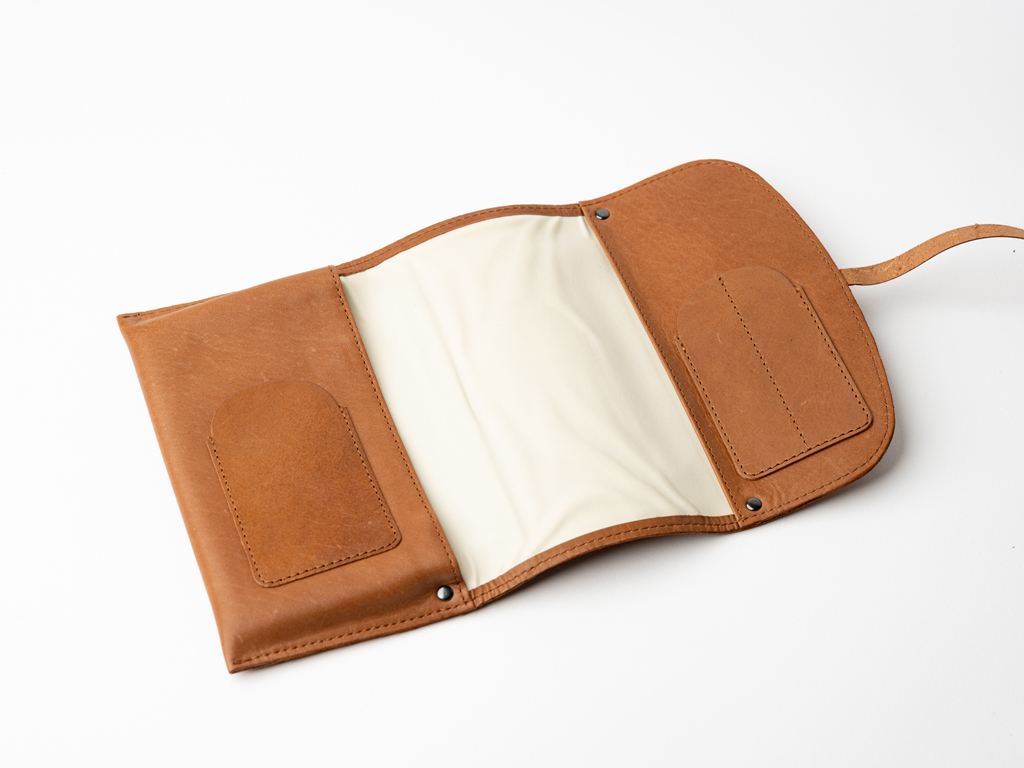 Genuine Leather Deluxe Rollup Pouch (Black or Brown) - The Country ...