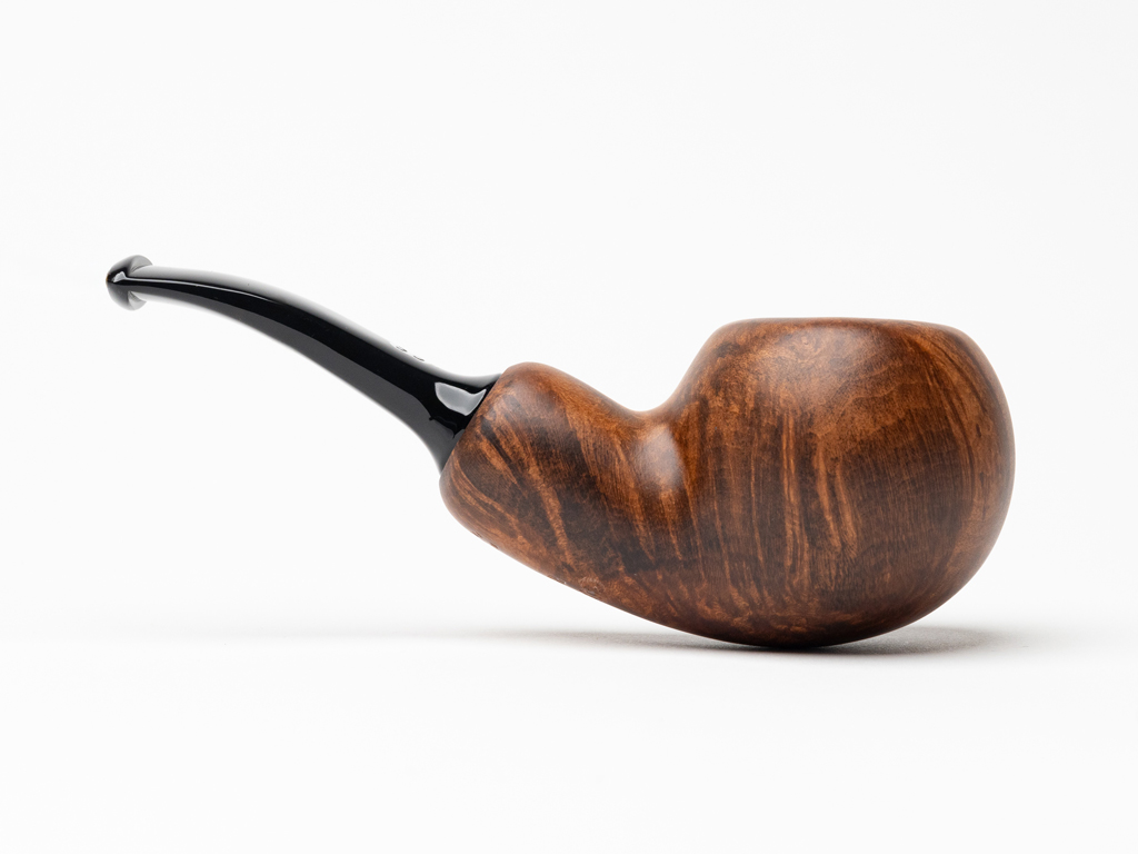 Chacom Brown Matte Bent Apple Reverse Calabash Tobacco Pipe - The Country Squire Tobacconist
