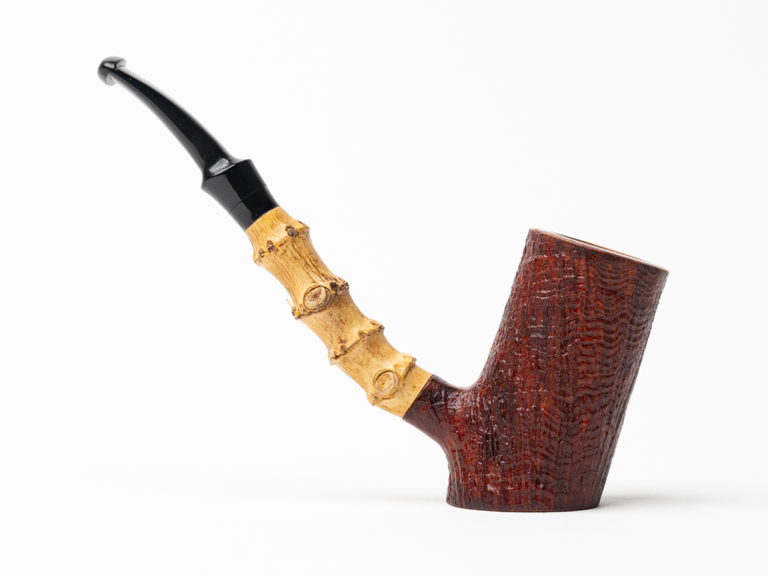 Ian Fisher Sandblasted Poker Tobacco Pipe - The Country Squire Tobacconist