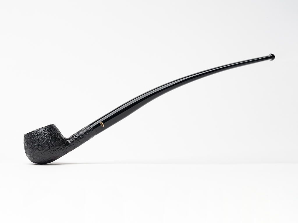 Savinelli Churchwarden Black Rusticated (313) (6mm) Tobacco Pipe - The ...
