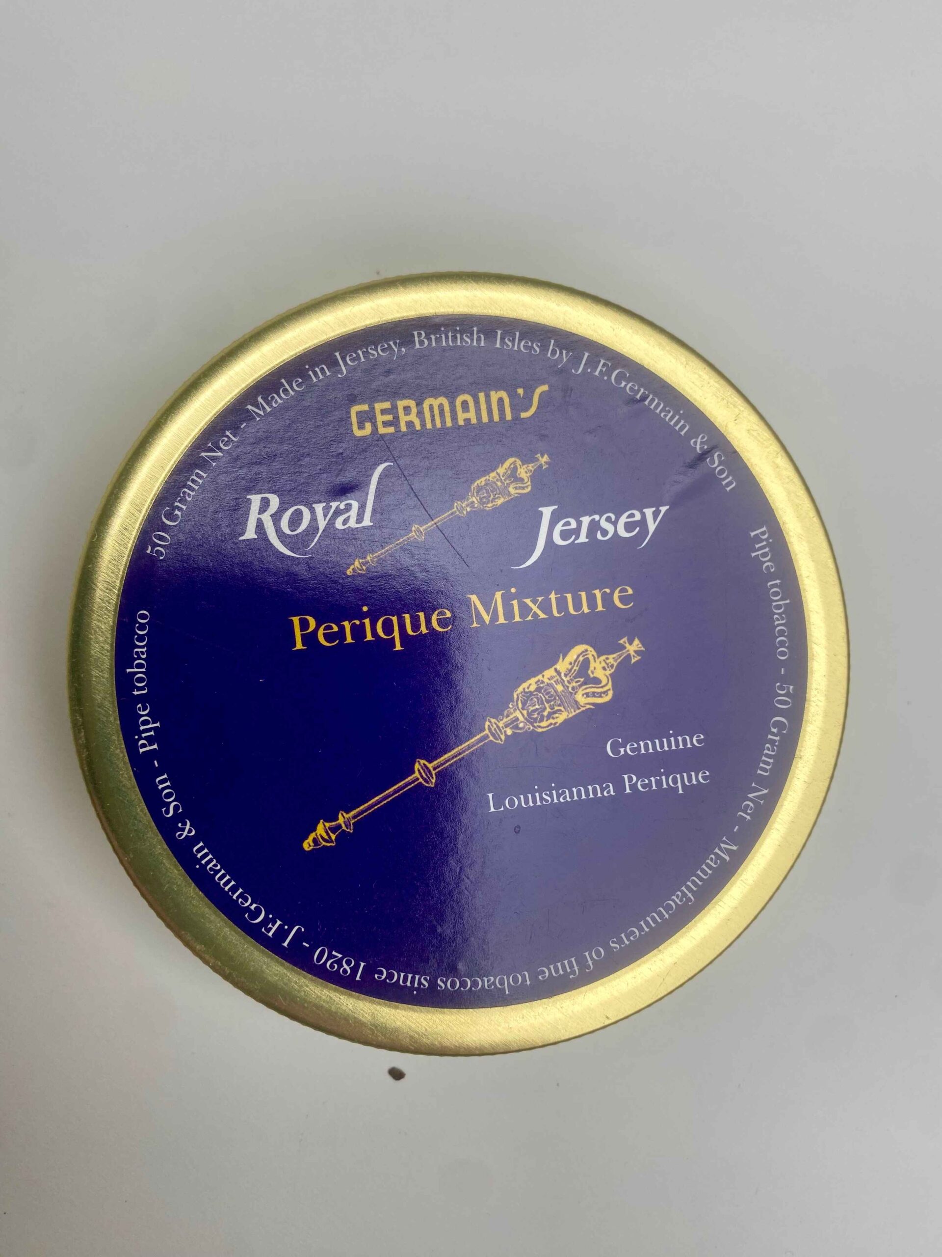 Germain's Royal Jersey Perique Mixture (50g. Tin) - The Country Squire ...
