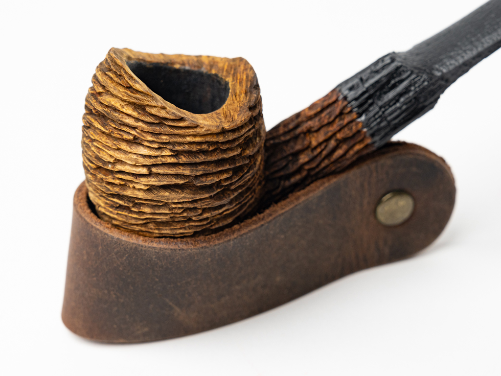 Leather Pipe Rest (Brigham Branded) - The Country Squire Tobacconist