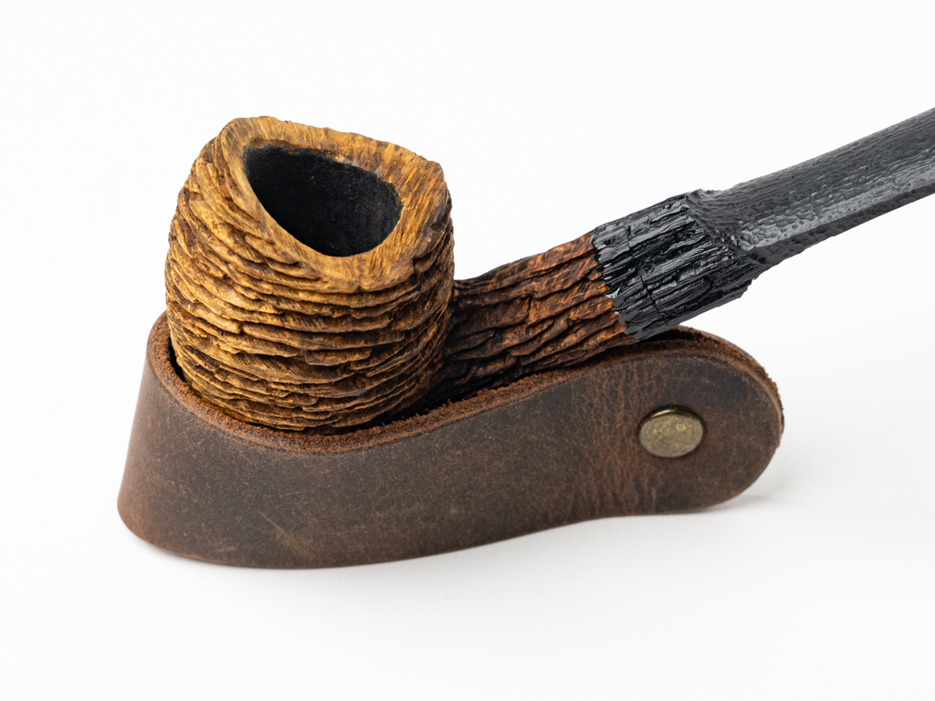 Leather Pipe Rest (Brigham Branded) - The Country Squire Tobacconist
