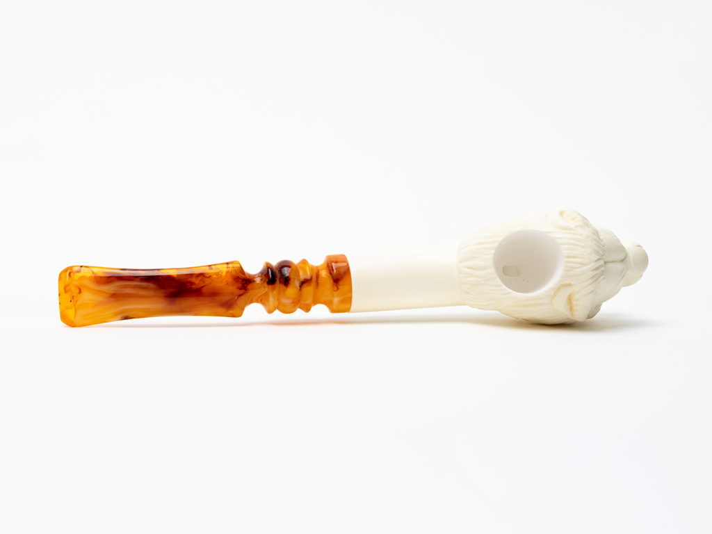 Servi-Meerschaum Carved Lion Meerschaum Tobacco Pipe - The Country Squire Tobacconist