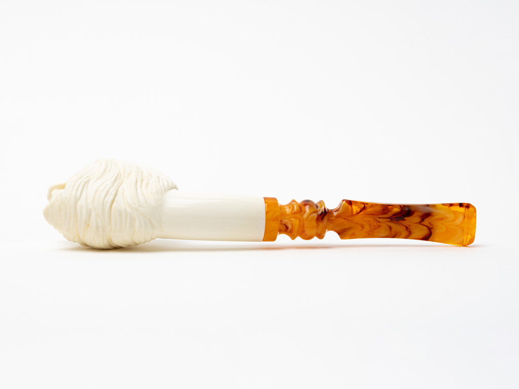 Servi-Meerschaum Carved Lion Meerschaum Tobacco Pipe - The Country Squire Tobacconist