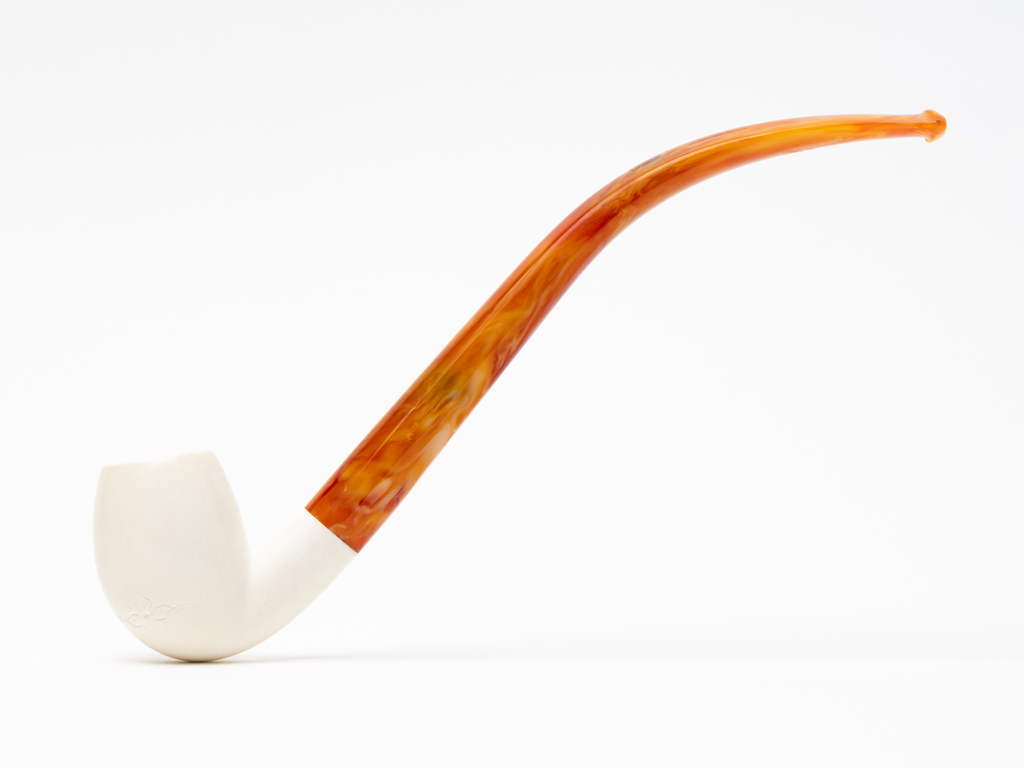 Servi-Meerschaum Floral Carving Churchwarden Meerschaum Tobacco Pipe - The Country Squire ...