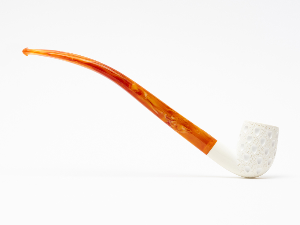 Servi-Meerschaum Lattice Churchwarden Meerschaum Tobacco Pipe - The Country Squire Tobacconist