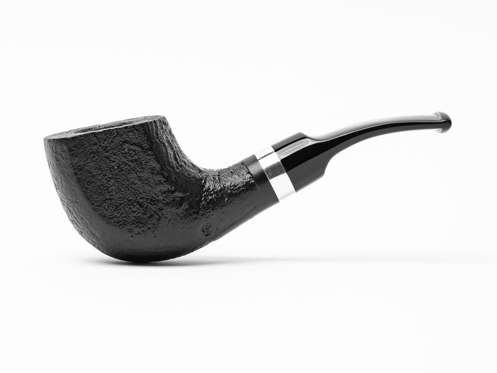 Morgan Bones Black Jack (31) Sandblasted Panel Horn Briar Pipe - The ...