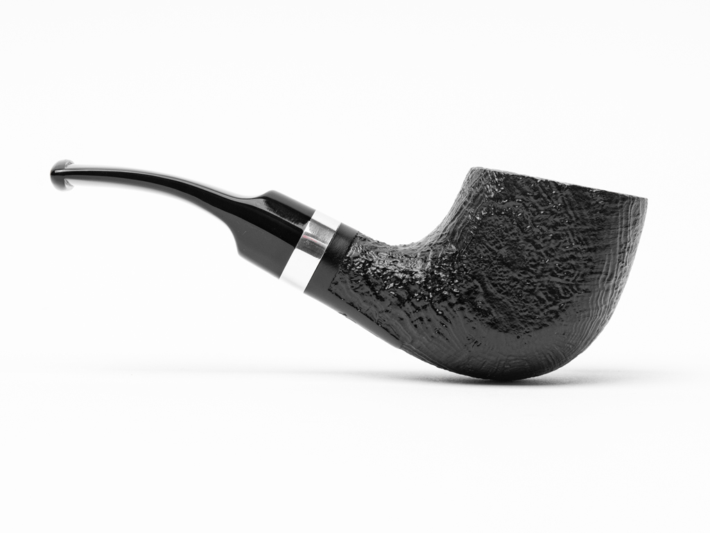 Morgan Bones Black Jack (31) Sandblasted Panel Horn Briar Pipe - The ...