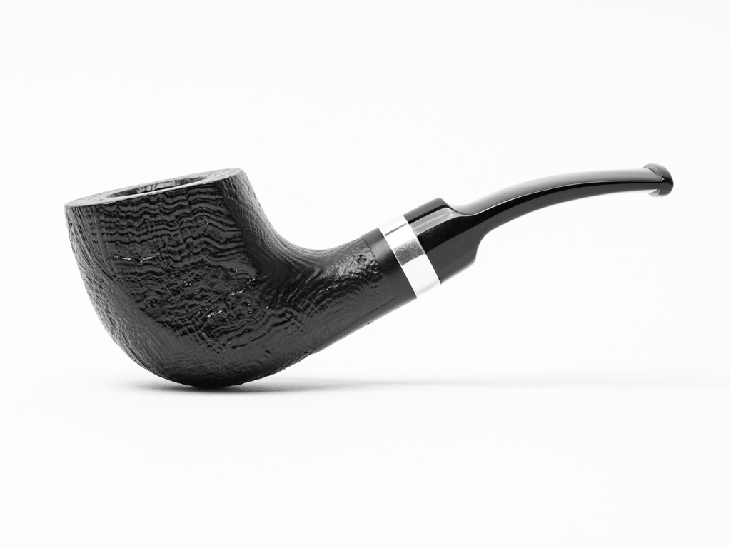 Morgan Bones Black Jack (31) Sandblasted Panel Horn Briar Pipe - The ...